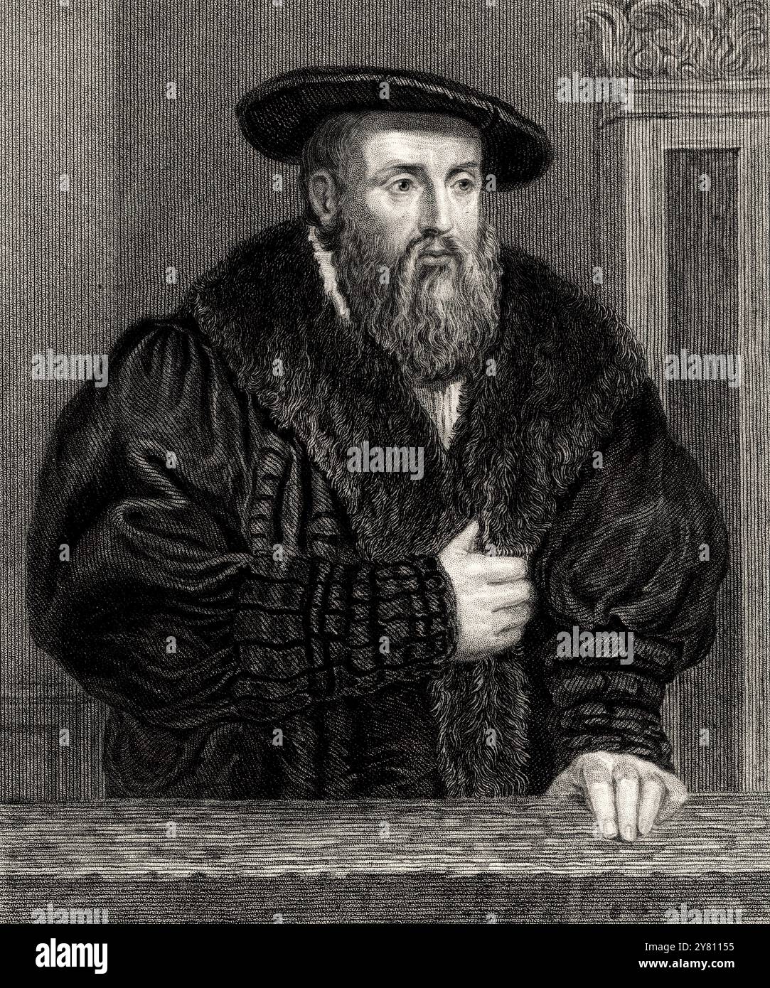 Portrait of Johannes Kepler (1571-1630) Historical Engraving Stock ...