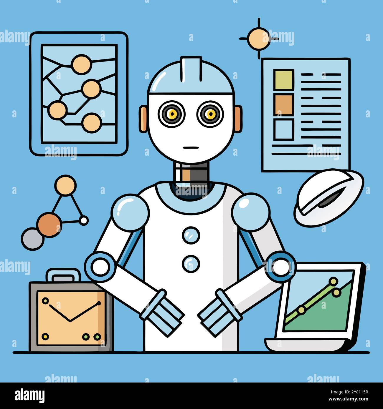 Futuristic data analysis ai insights hi-res stock photography and ...