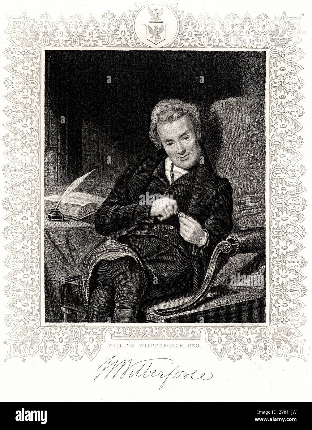 Portrait of William Wilberforce (1759-1833) Historical Engraving Stock ...
