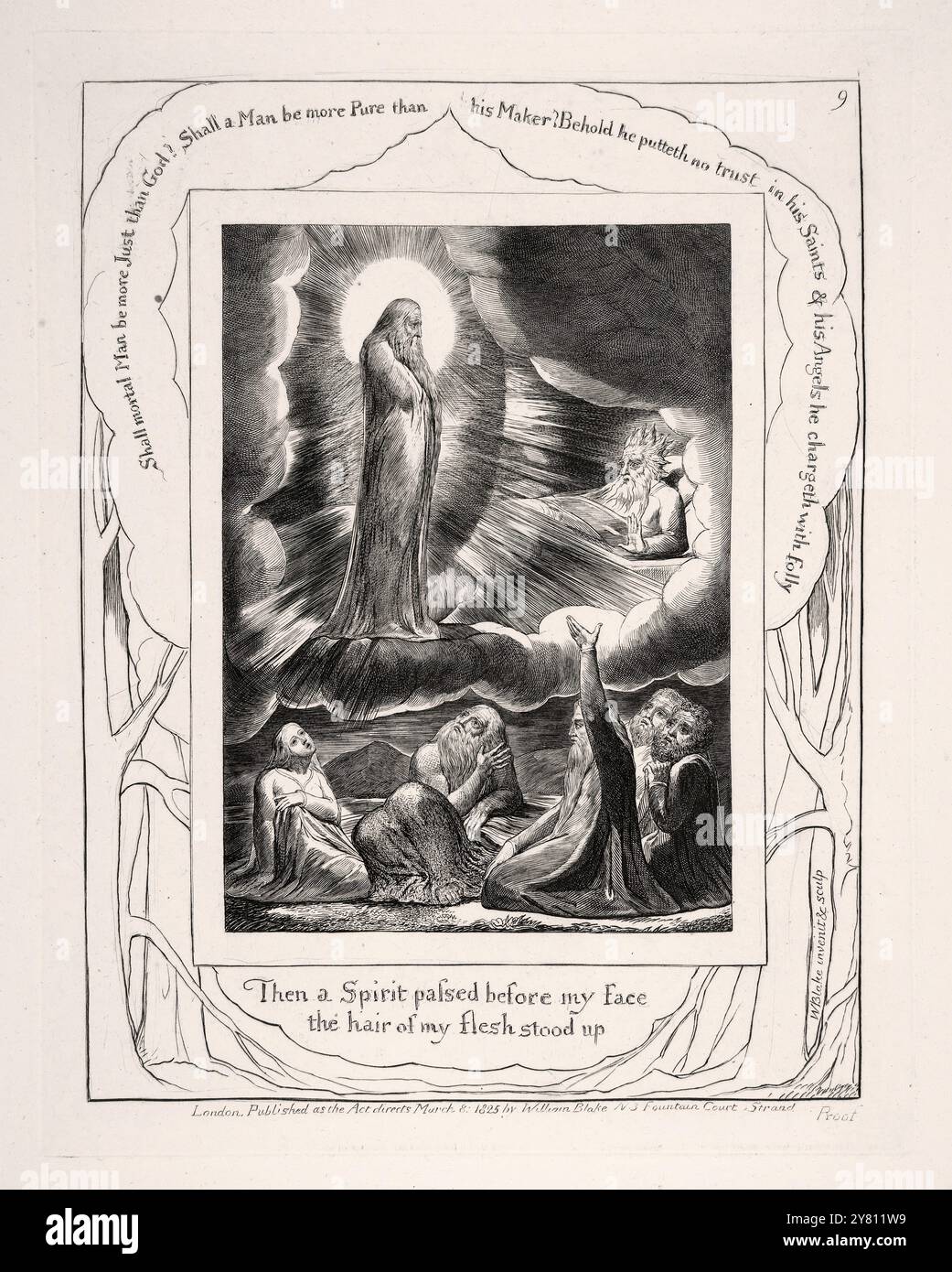 William Blake - The Vision of Eliphaz, from Illustrations of the Book ...