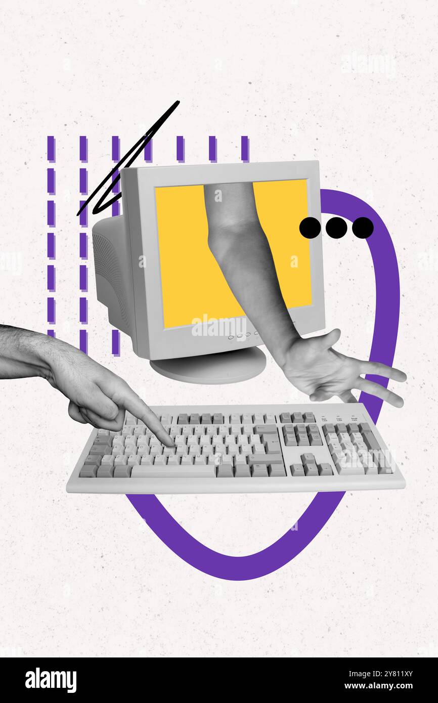 Trend artwork composite image photo collage of business workspace ...