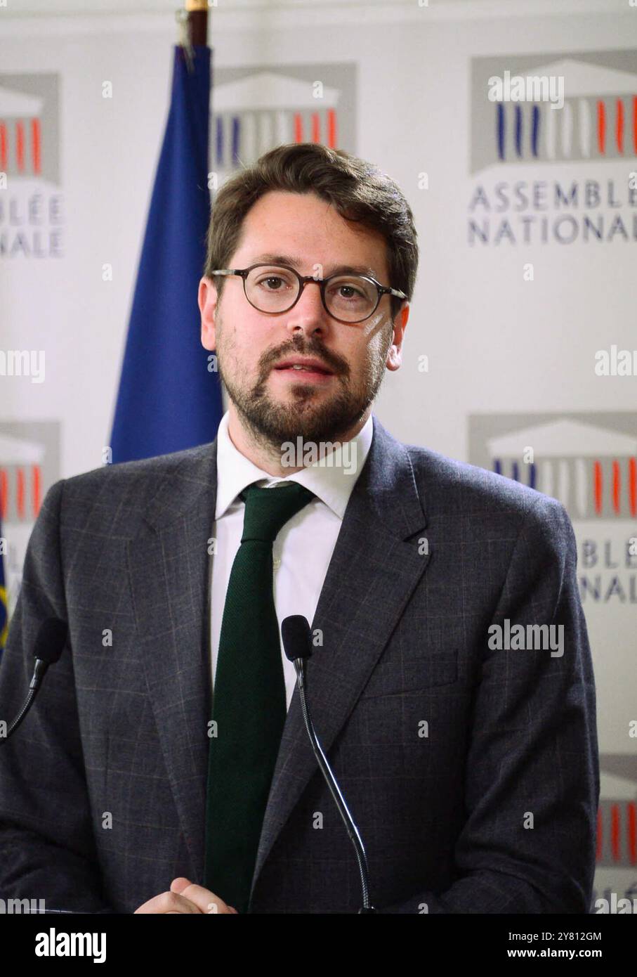 Paris, France. 01st Oct, 2024. Benjamin Lucas-Lundy, NFP MP FOR THE ...