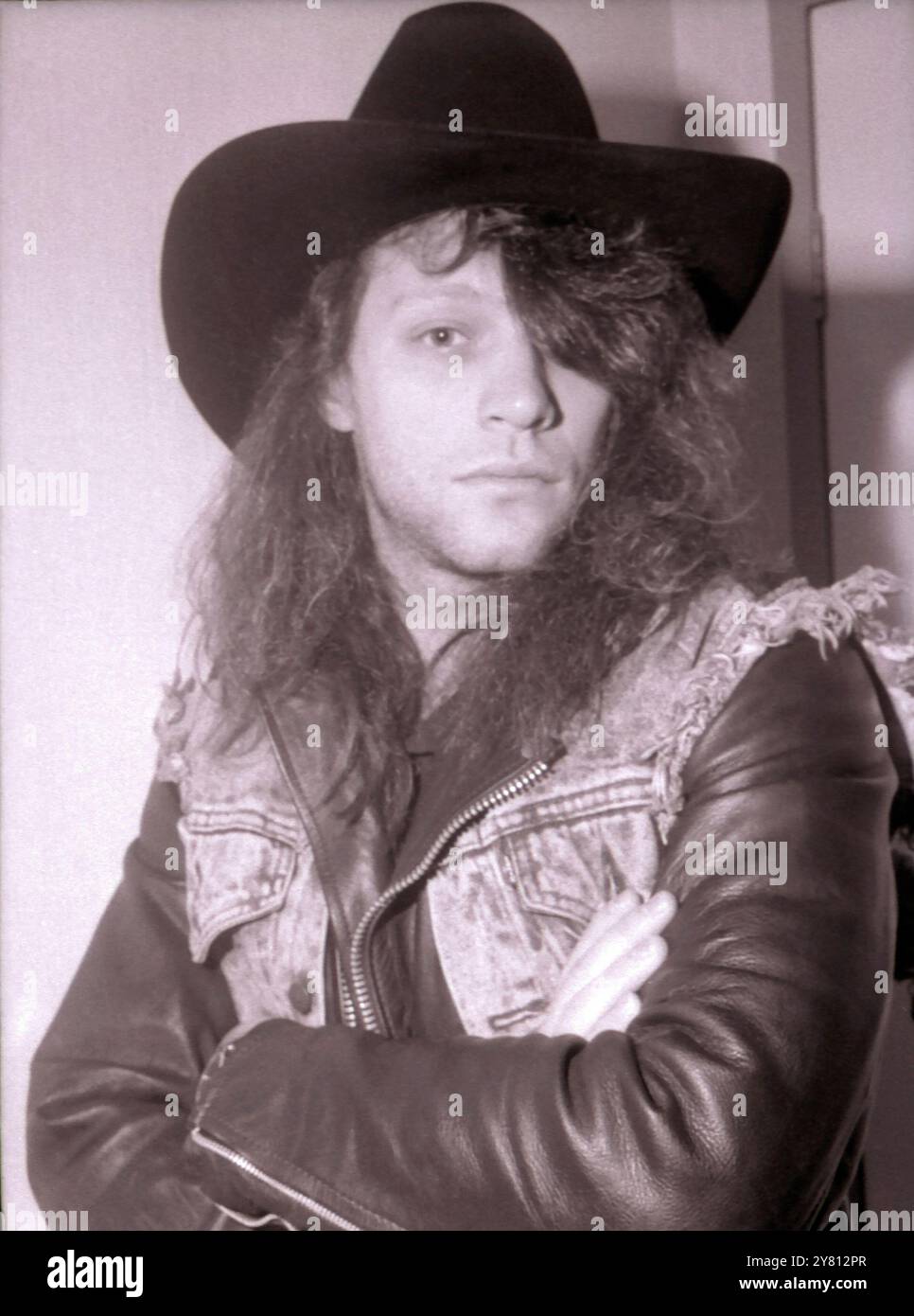 Portrait of Jon Bon Jovi of the American rock band Bon Jovi ...