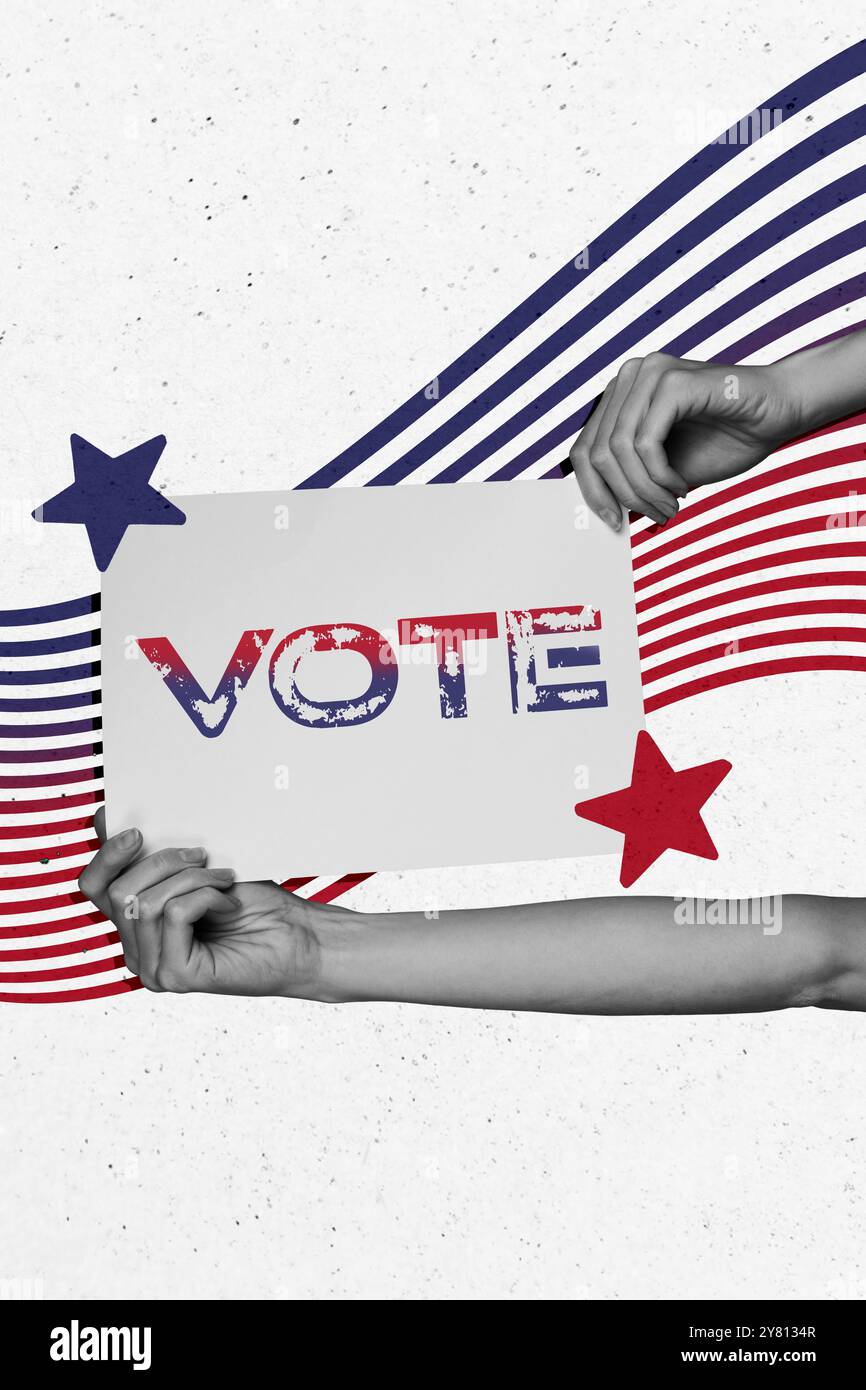 Composite trend artwork 3D sketch image photo collage of call election ...