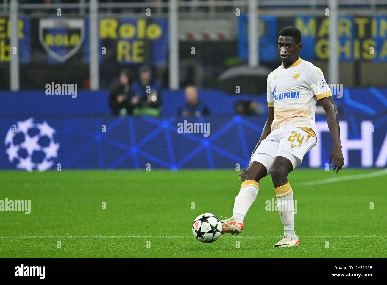Nasser Djiga of FK Crvena Zvezda in action during the UEFA Champions ...