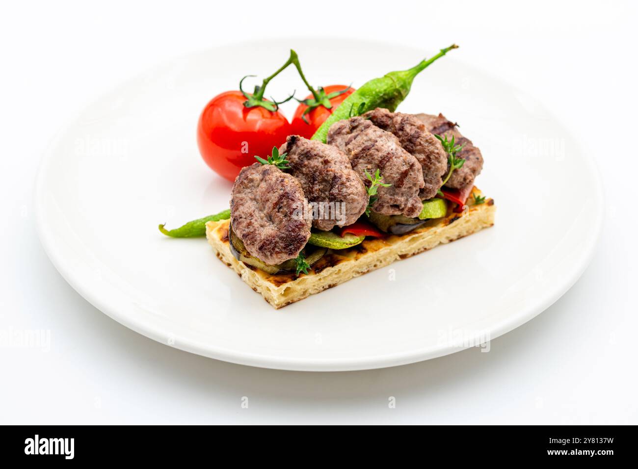 Turkish meatball traditional kofte. Spicy meatballs Kebab or Kebap ...