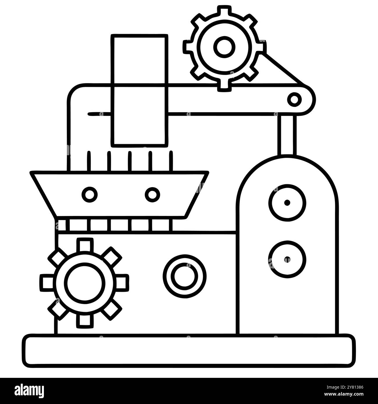 Factory Machine Drawing