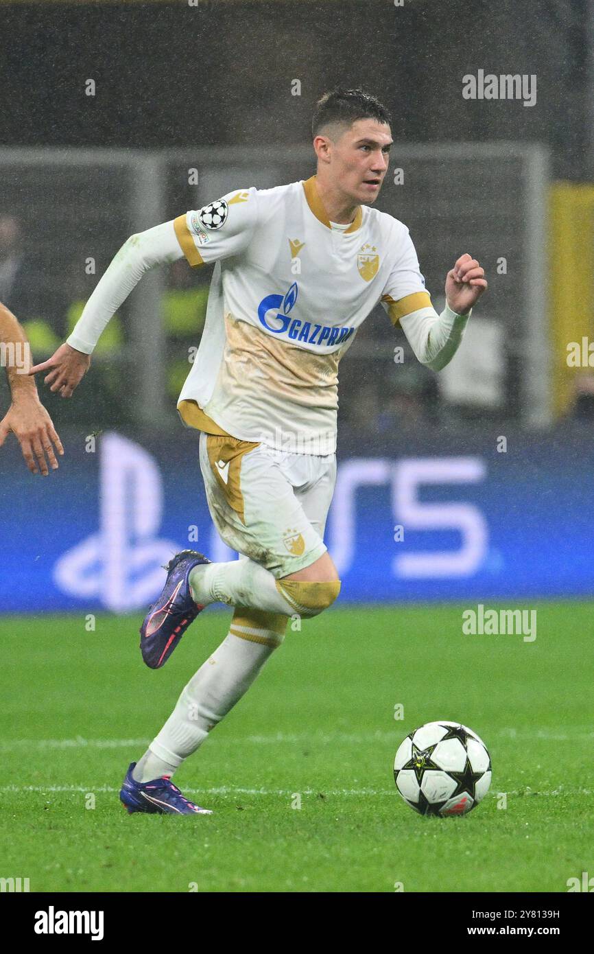Andrija Maksimovic of FK Crvena Zvezda in action during the UEFA ...