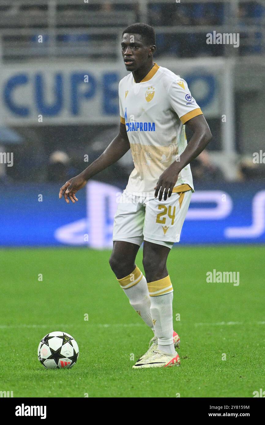 Nasser Djiga of FK Crvena Zvezda in action during the UEFA Champions ...