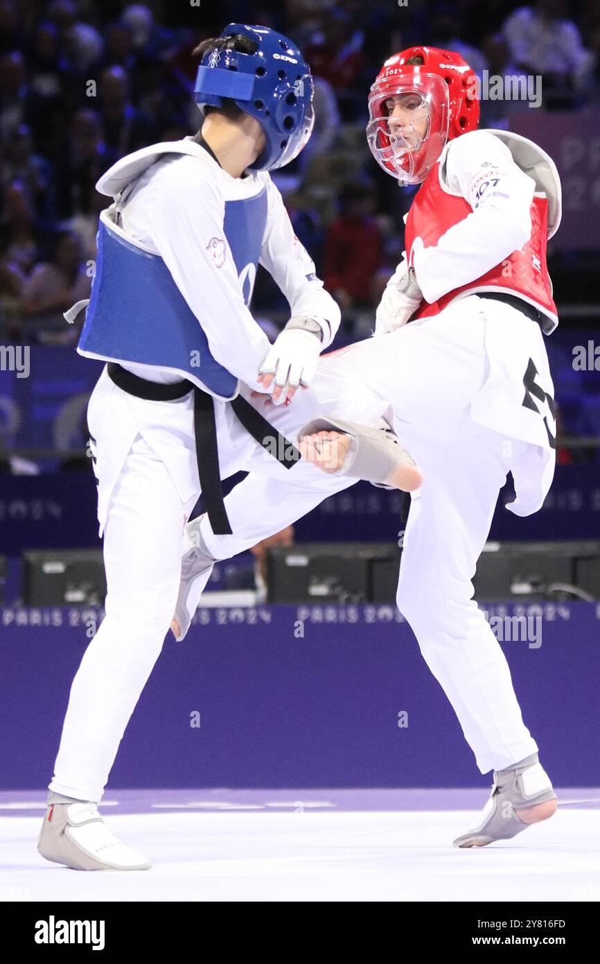 XIAO Xiang Wen of Chinese Taipei (blue) wins bronze vs Joel MARTIN ...