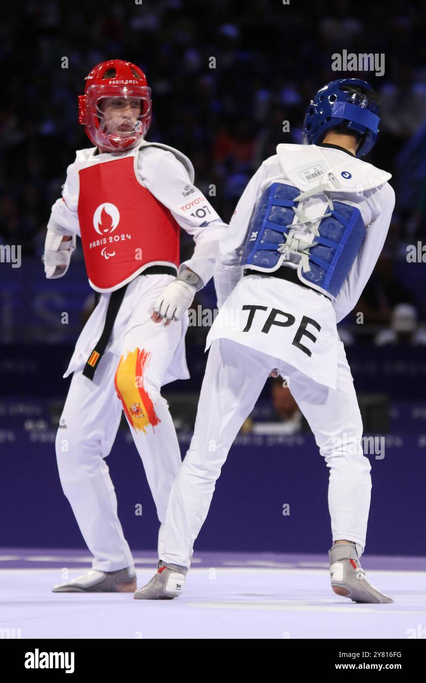 XIAO Xiang Wen of Chinese Taipei (blue) wins bronze vs Joel MARTIN ...
