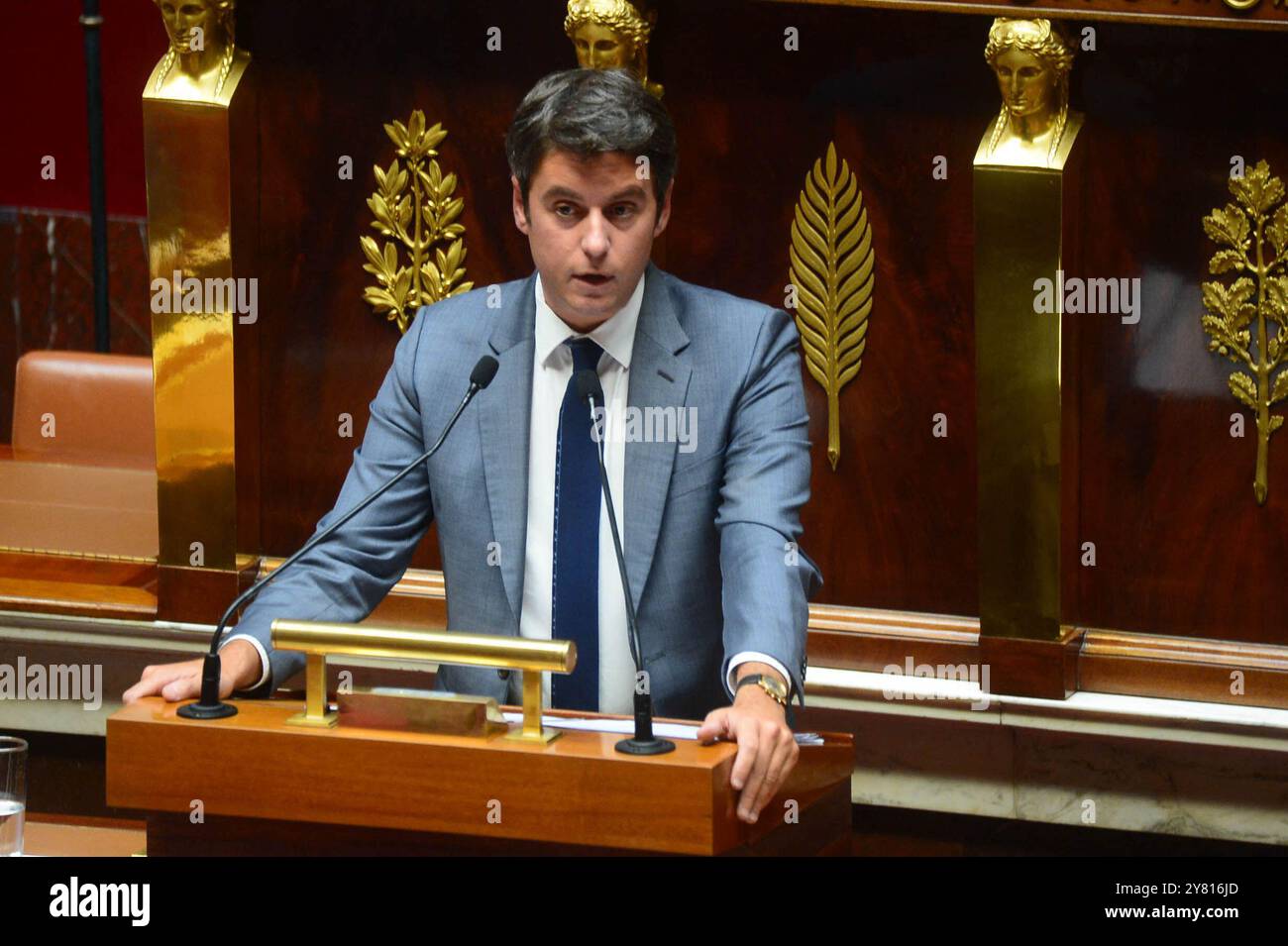 Gabriel Attal, former Prime Minister, President of the parliamentary ...