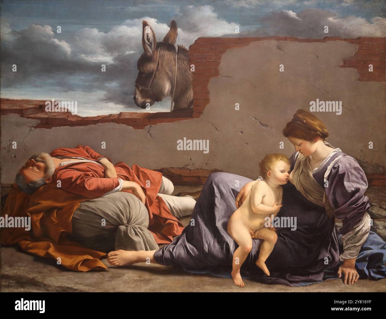 The Rest on the Flight into Egypt by Italian Baroque painter Orazio ...