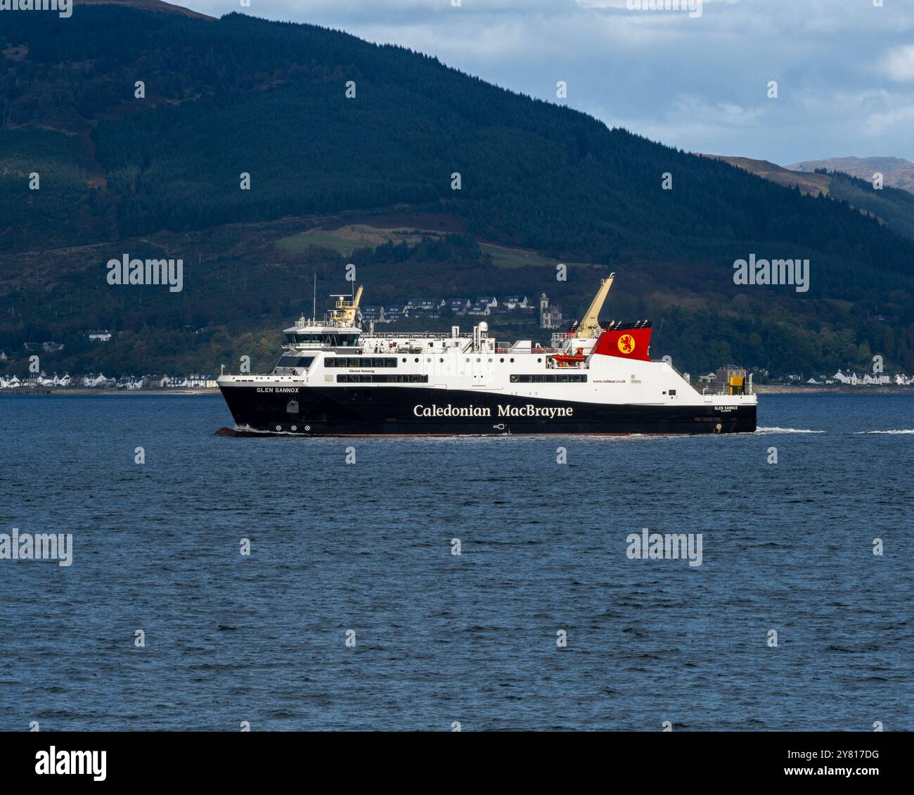 Glen Sannox CalMac Ferry on trials on the River Clyde, the Firth of ...