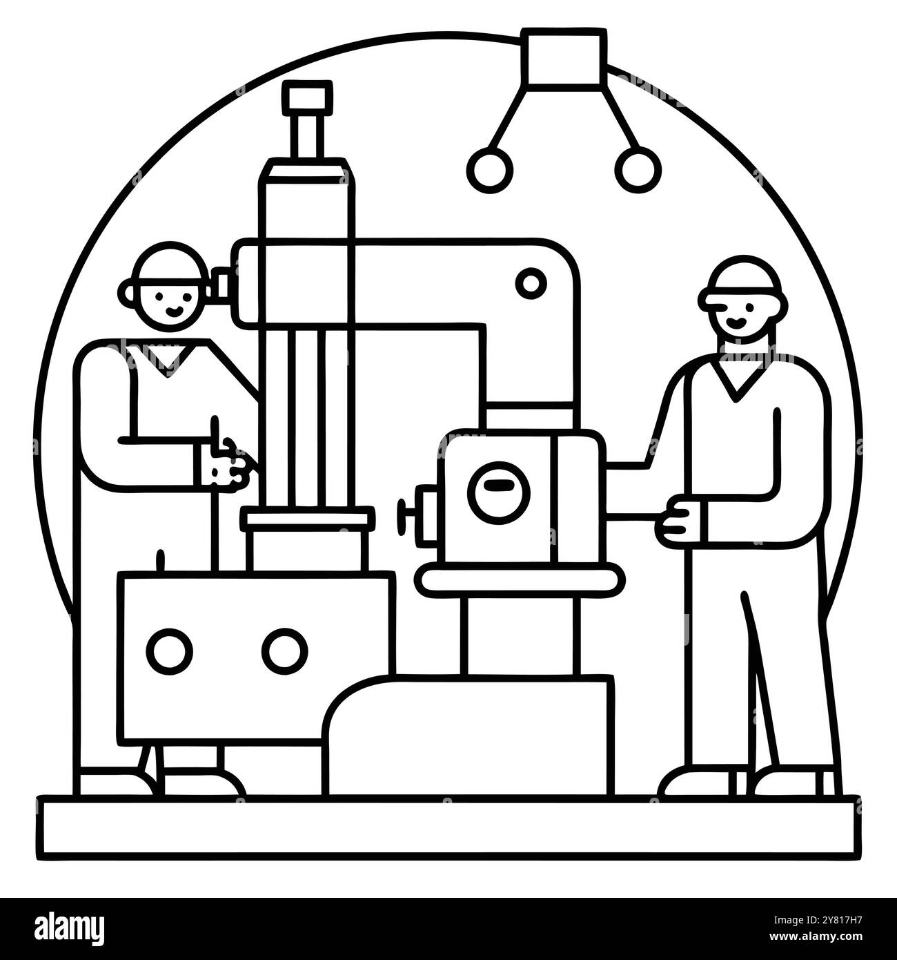 Industry 4 0 automation industrial Black and White Stock Photos ...