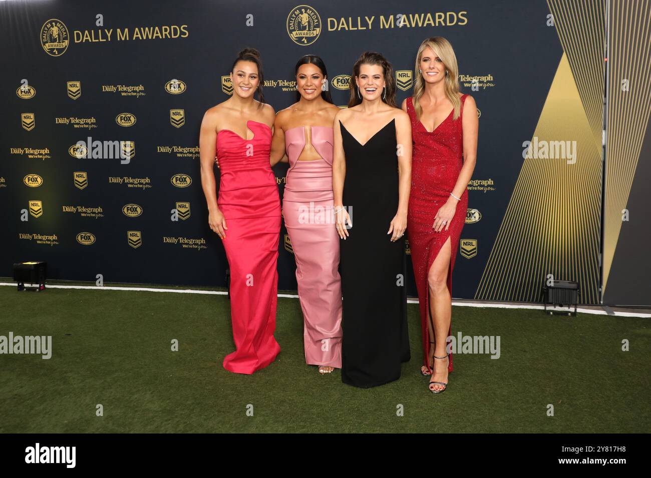 Sydney, Australia. 2nd October 2024. L-R: Corban Baxter of the Roosters ...