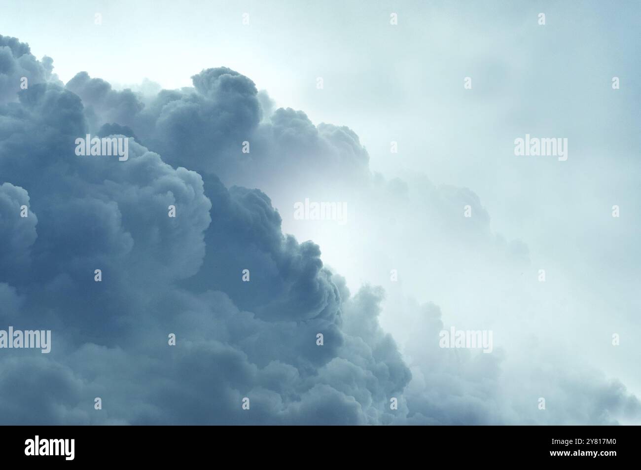 A cluster of thick thunderclouds in close-up .Texture or background ...