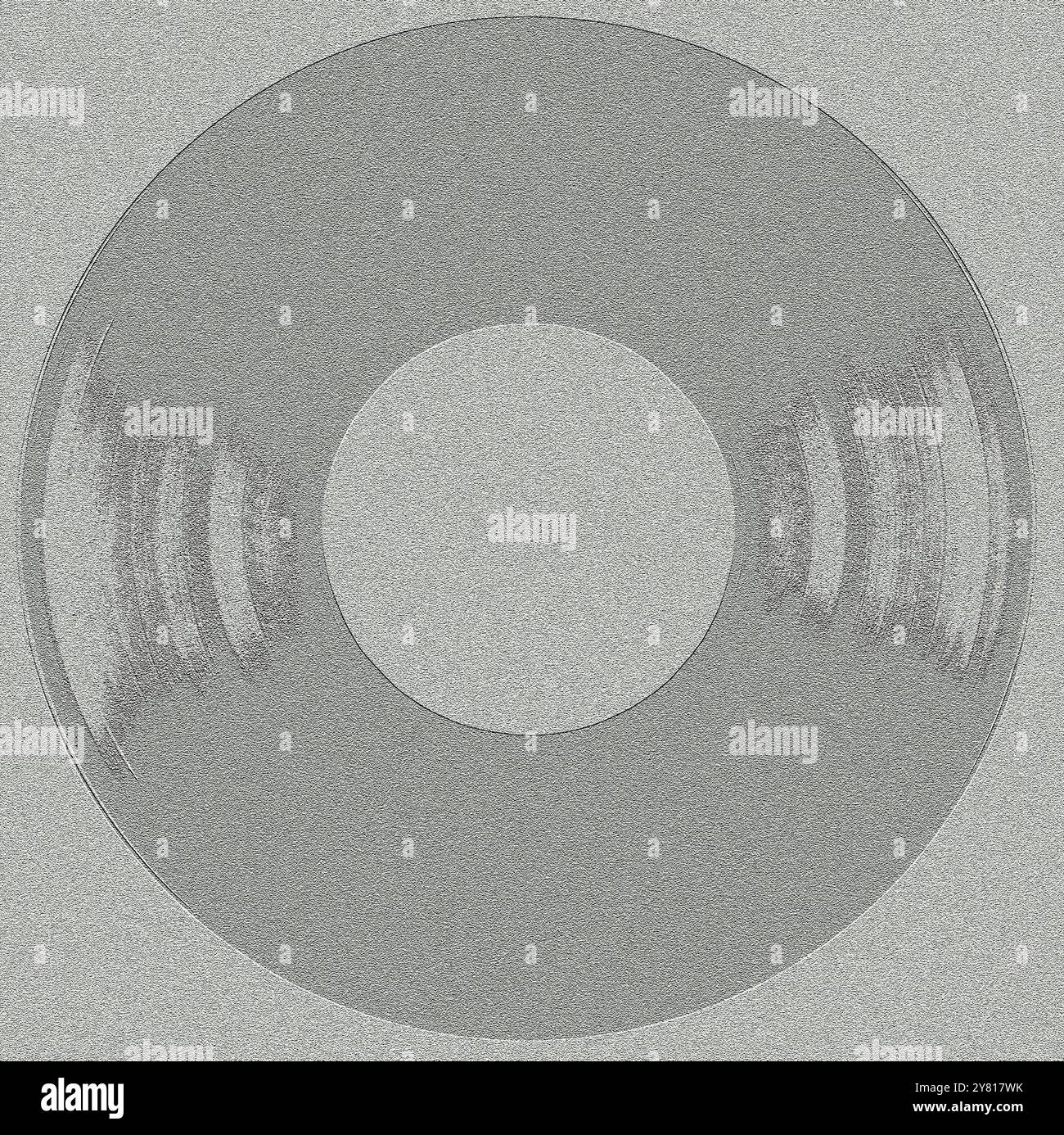 Abstract layout of a gray vinyl record highlighted on a gray rough ...