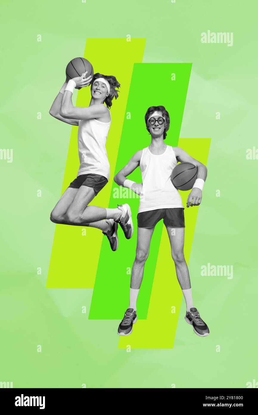 Composite trend artwork sketch image photo collage of sport game play ...