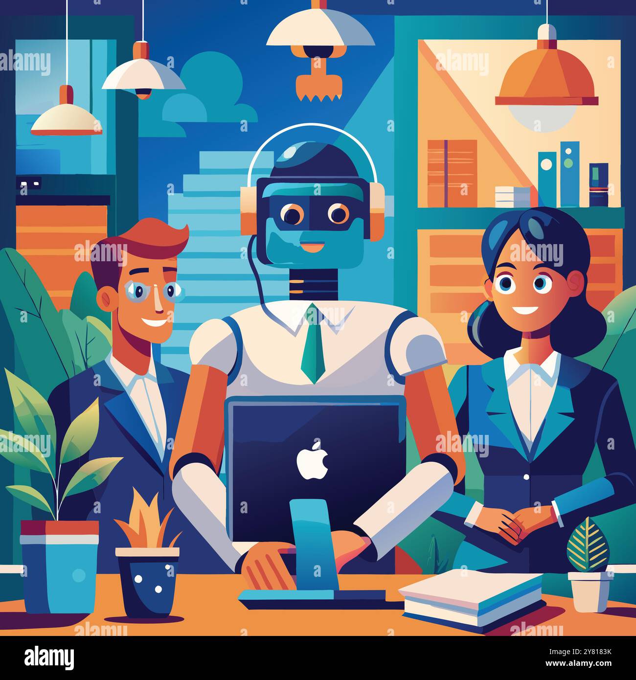 Ai in professional setting Stock Vector Images - Alamy