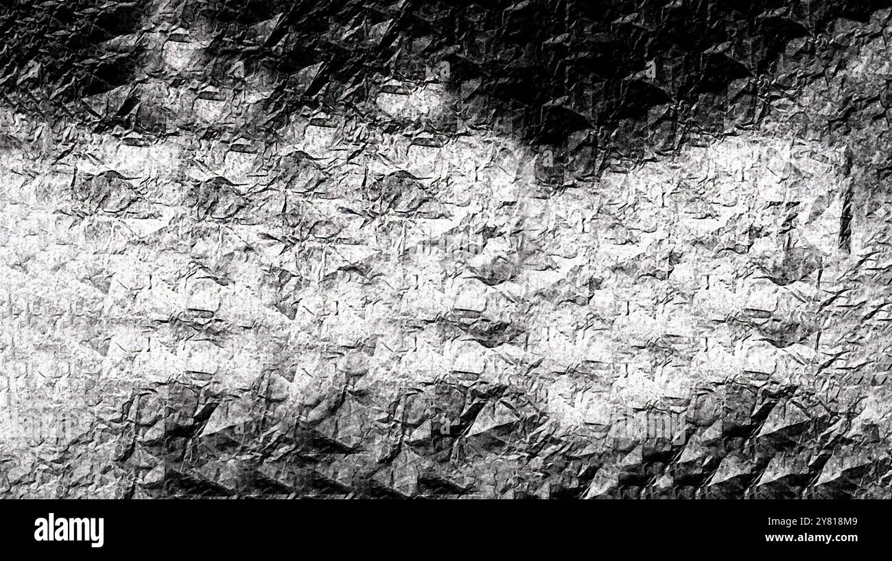 Abstract grunge grey surface with an uneven sharp angular rough surface ...