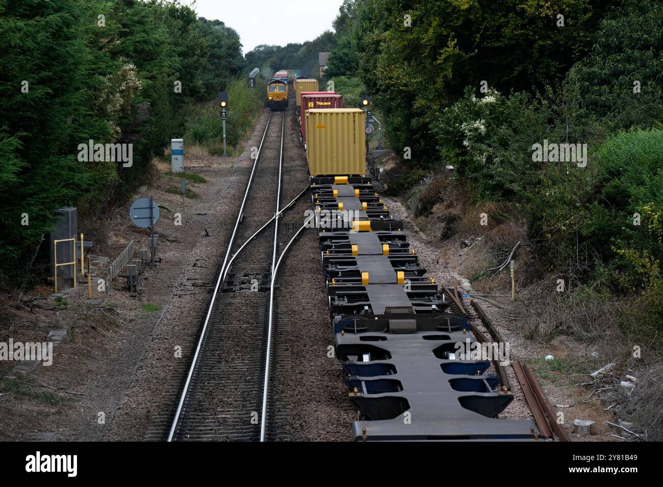 freight trains Trimley Suffolk UK Stock Photo - Alamy