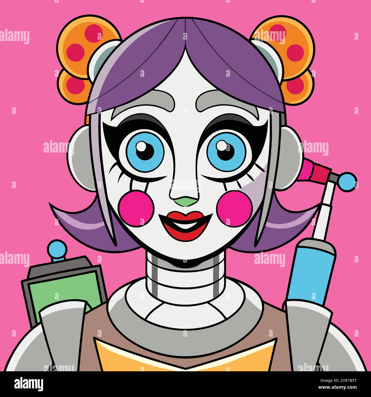 Perfect blue anime Stock Vector Images - Alamy