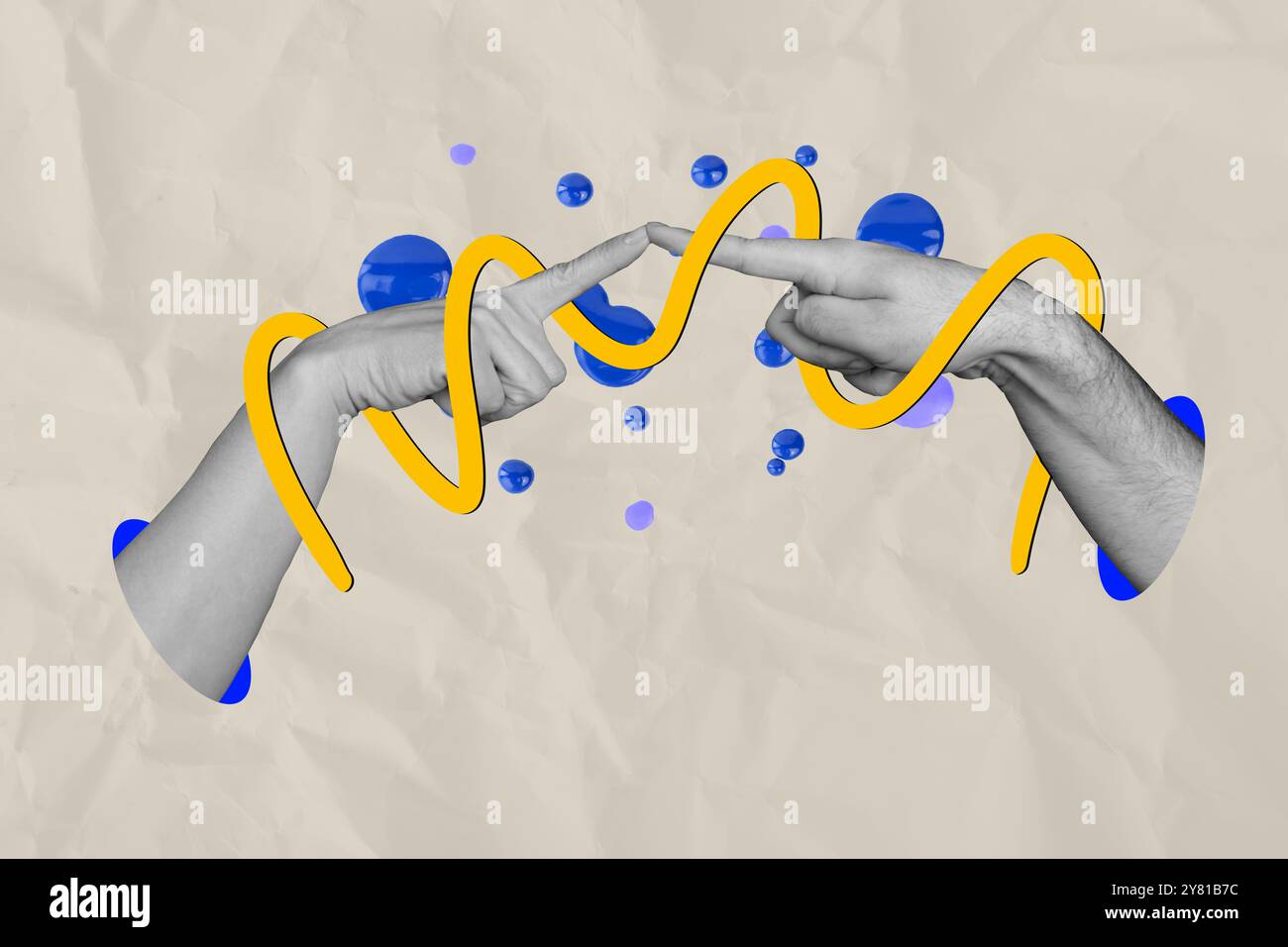 Composite photo collage of people hands fingers point each other blame ...