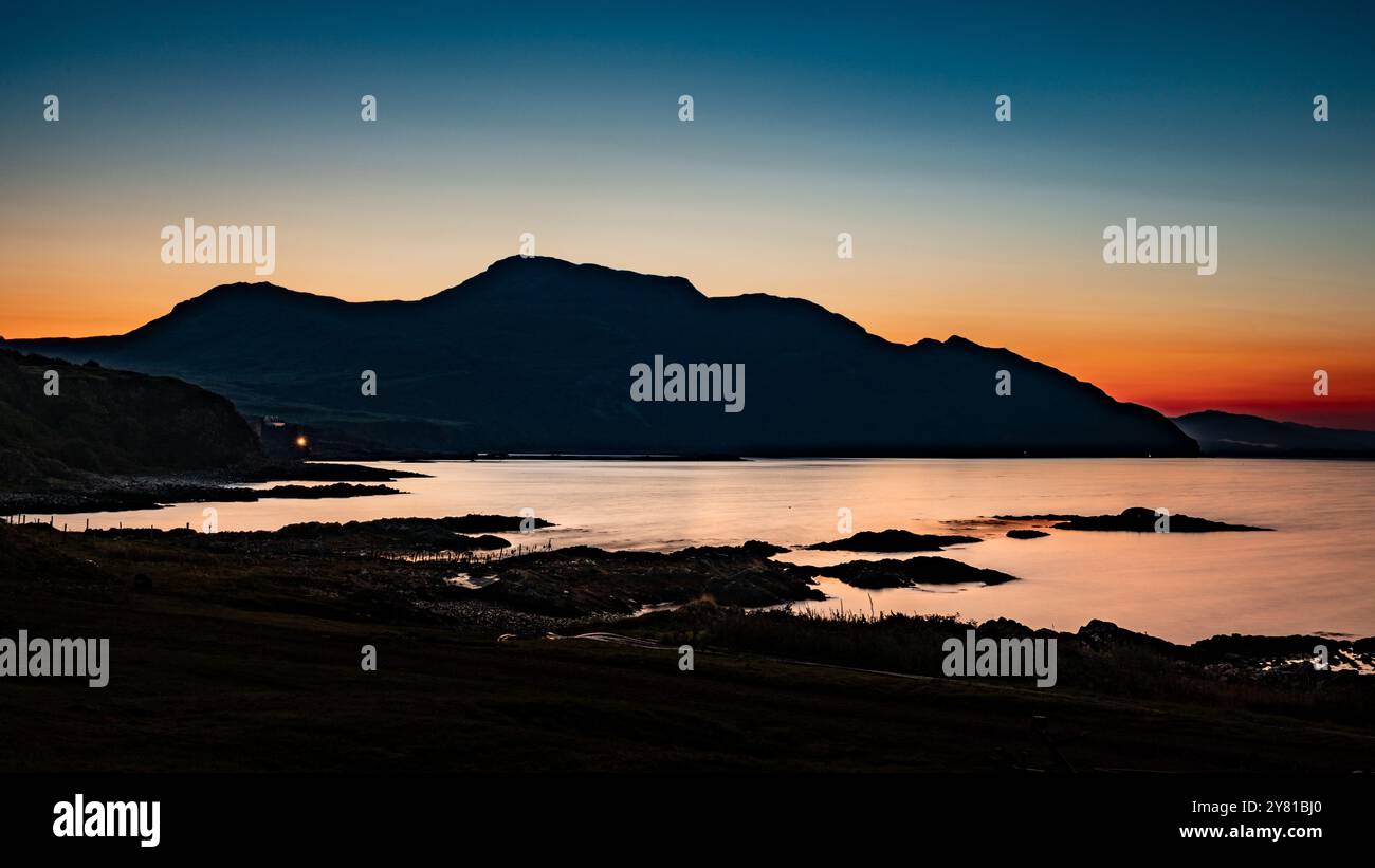 The Sun Rising behind Ben Hiant, Kilchoan, Ardnamurchan Stock Photo - Alamy
