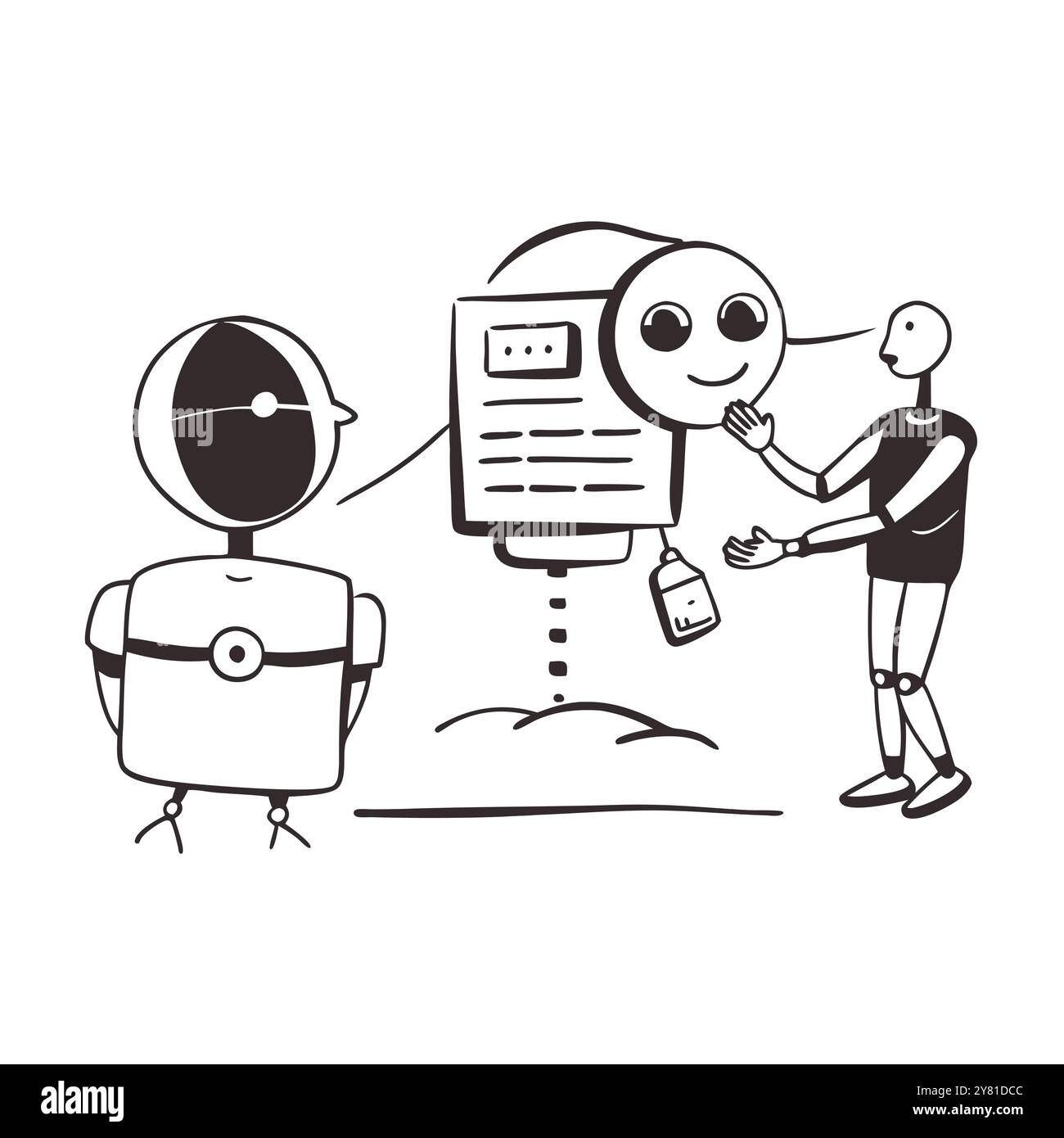 Human interacting ai icon hi-res stock photography and images - Alamy