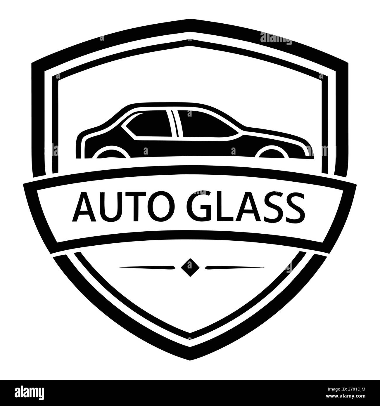 A simple yet effective logo for an auto glass repair or replacement ...