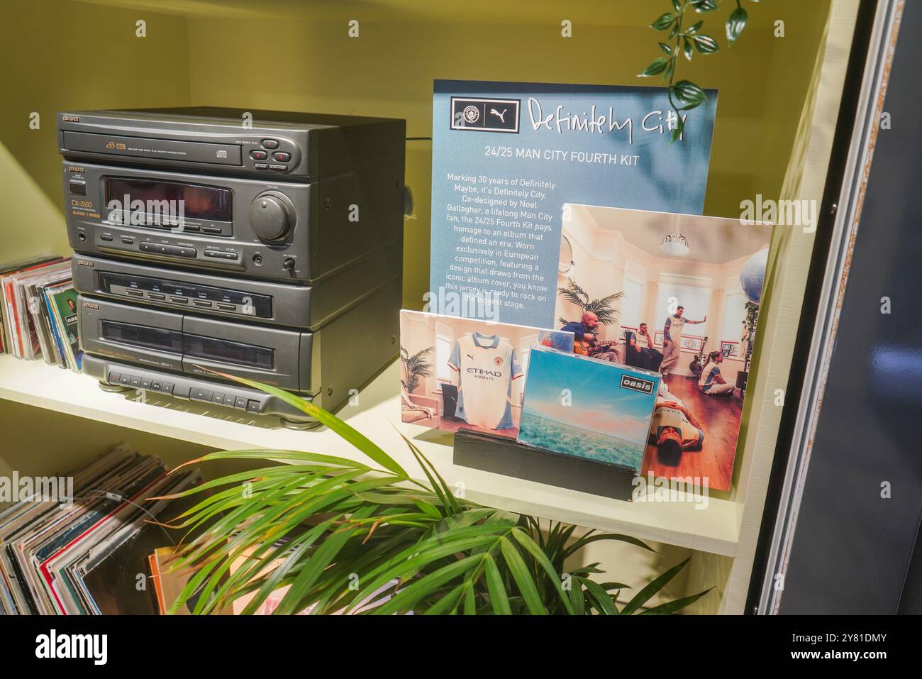 London, UK. 2 October 2024 . The album Definitely Maybe by Oasis is ...