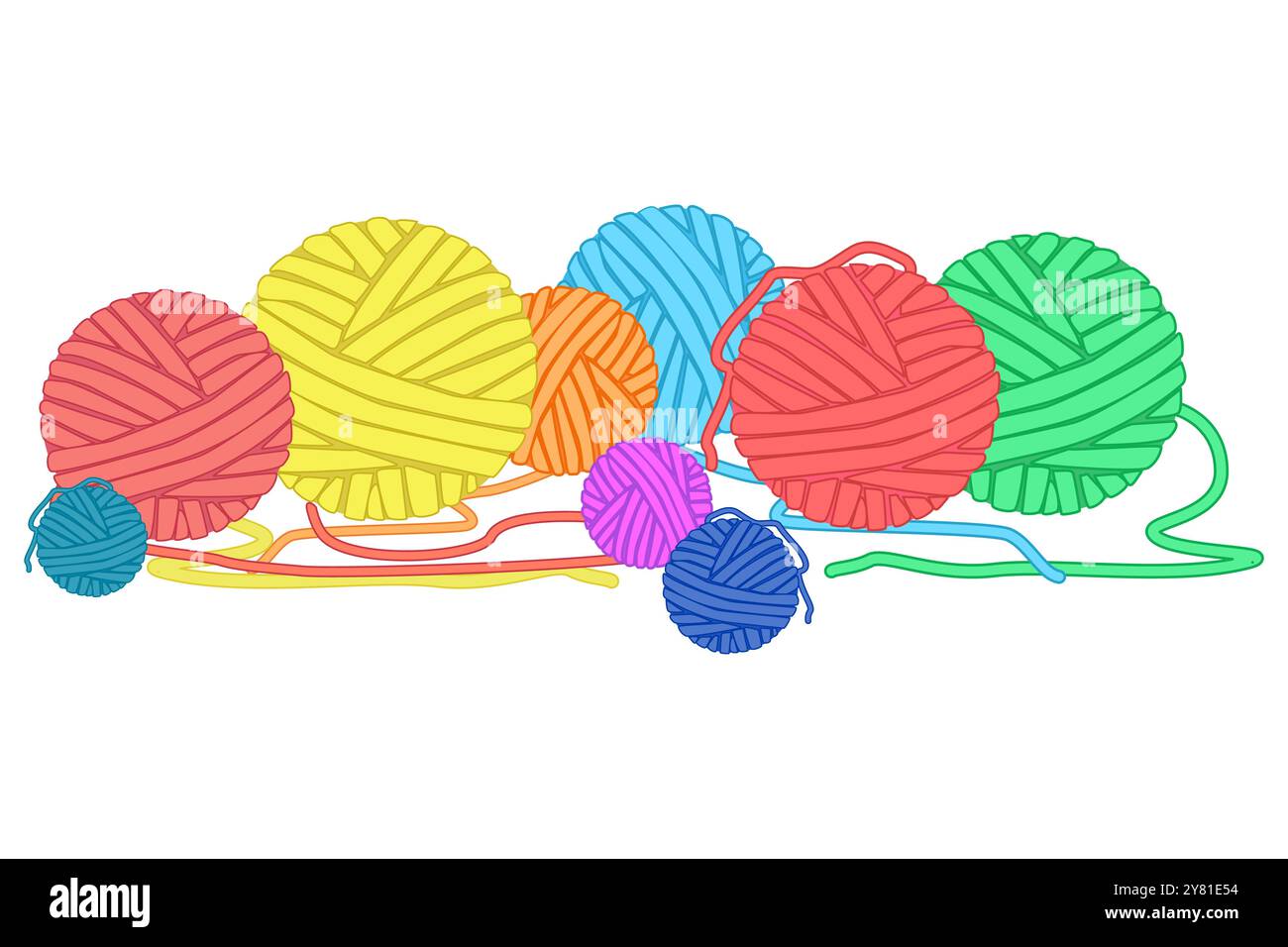 Pile of yarn Stock Vector Images - Alamy
