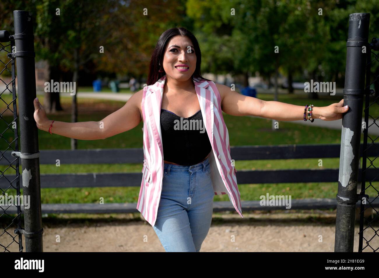 Julieth Luna Garcia, a transgender woman from El Salvador, poses for ...