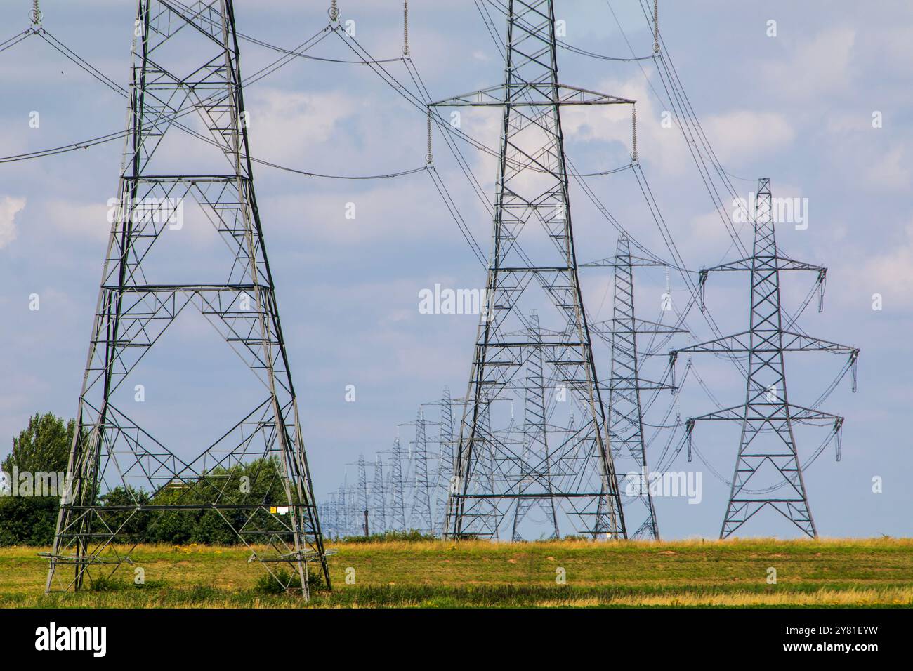 30 m high pylons currently crossing the Pennigton Farm land. 50 m high ...