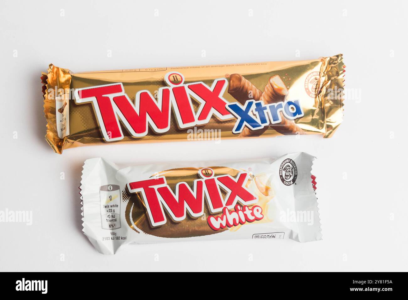 London, United Kingdom, 24th September 2024:- A view of the confectionary Twix Xtra and Twix ...