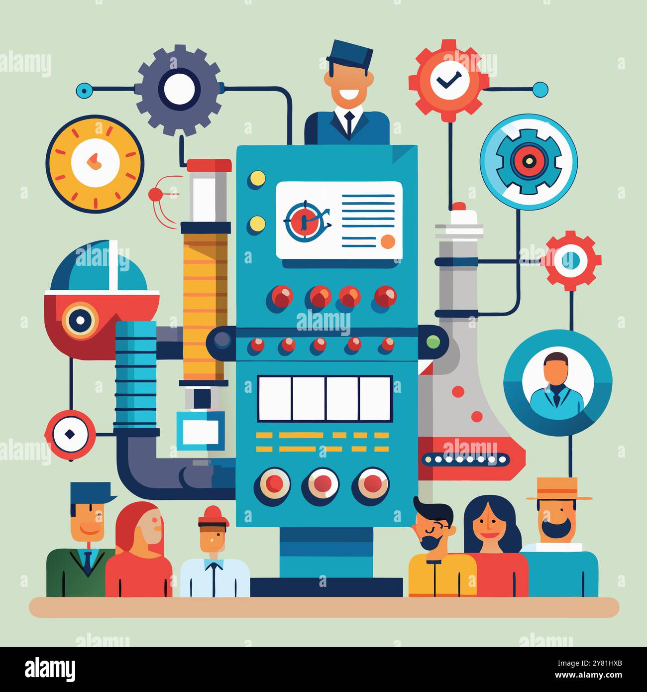 Digital transformation panel Stock Vector Images - Alamy