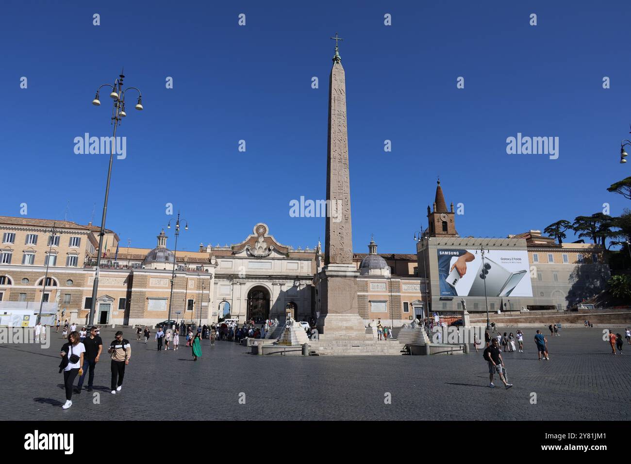 Flaminio Obelisk, Piazza del Popolo, Rome, Italy Stock Photo - Alamy