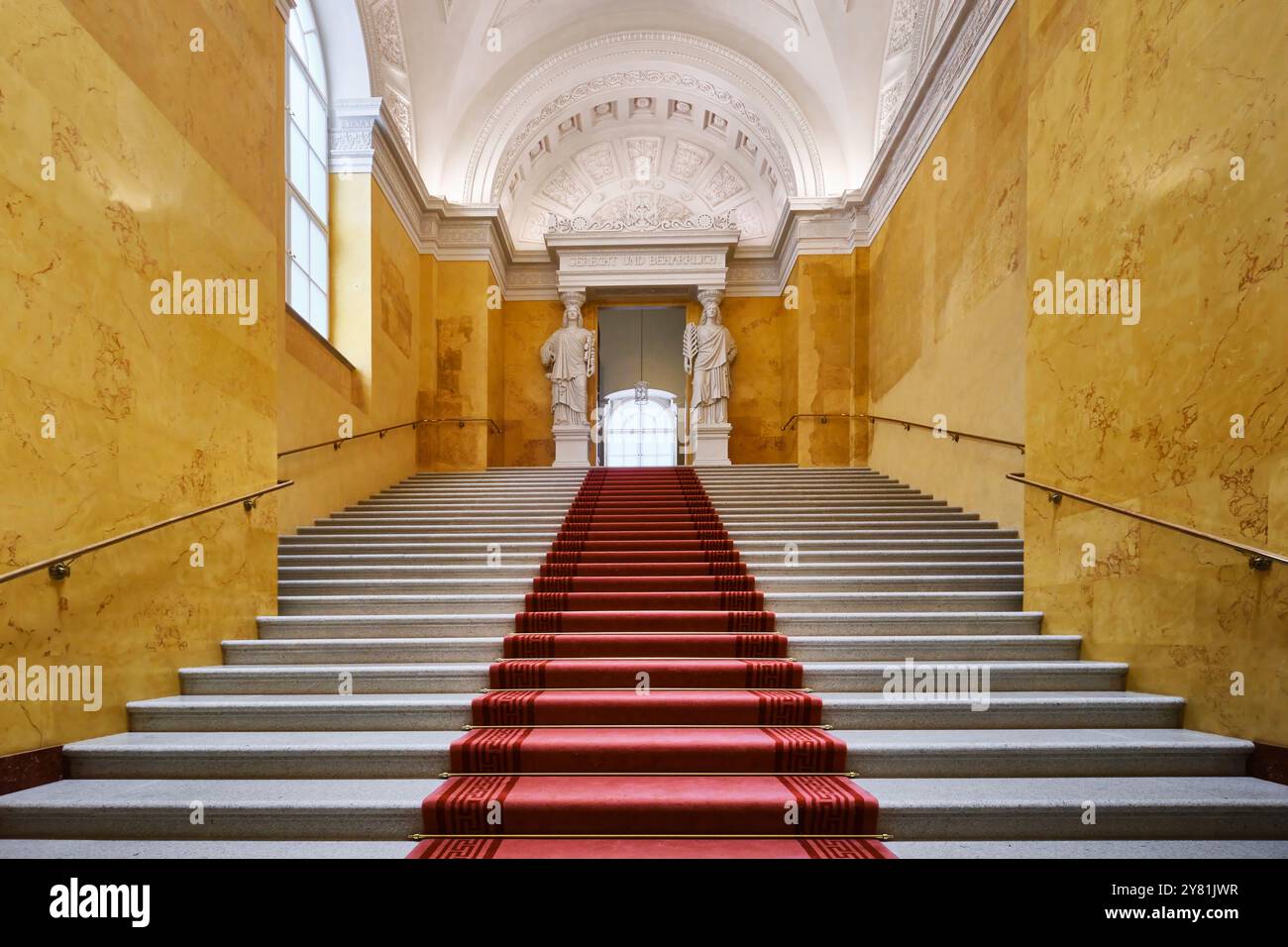 Munich, Germany - April 18, 2024: Beautiful staircase inside the Munich ... Munich, Germany - April 18, 2024: Beautiful staircase inside the Munich ...