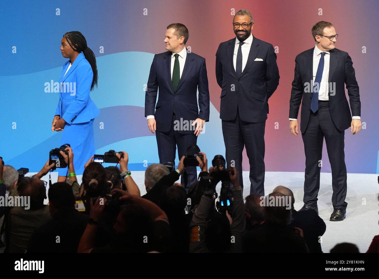 (left to right) Tory leadership candidates, Kemi Badenoch, Robert ...