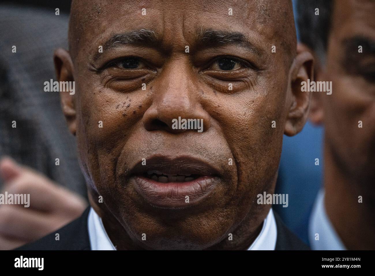 An off the record press conference was held for NYC Mayor Eric Adams on ...
