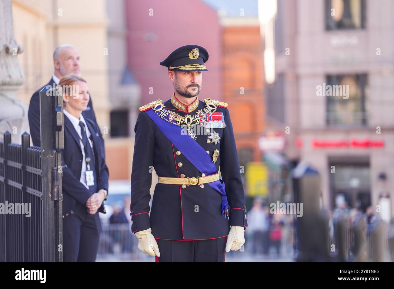 Oslo 20241002. Crown Prince Haakon before the ceremonial opening of the 169th Storting. Photo ...