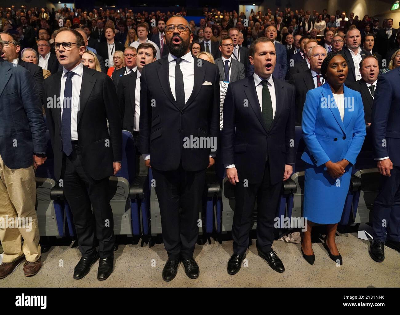(left to right) Tory leadership candidates Tom Tugendhat, James ...