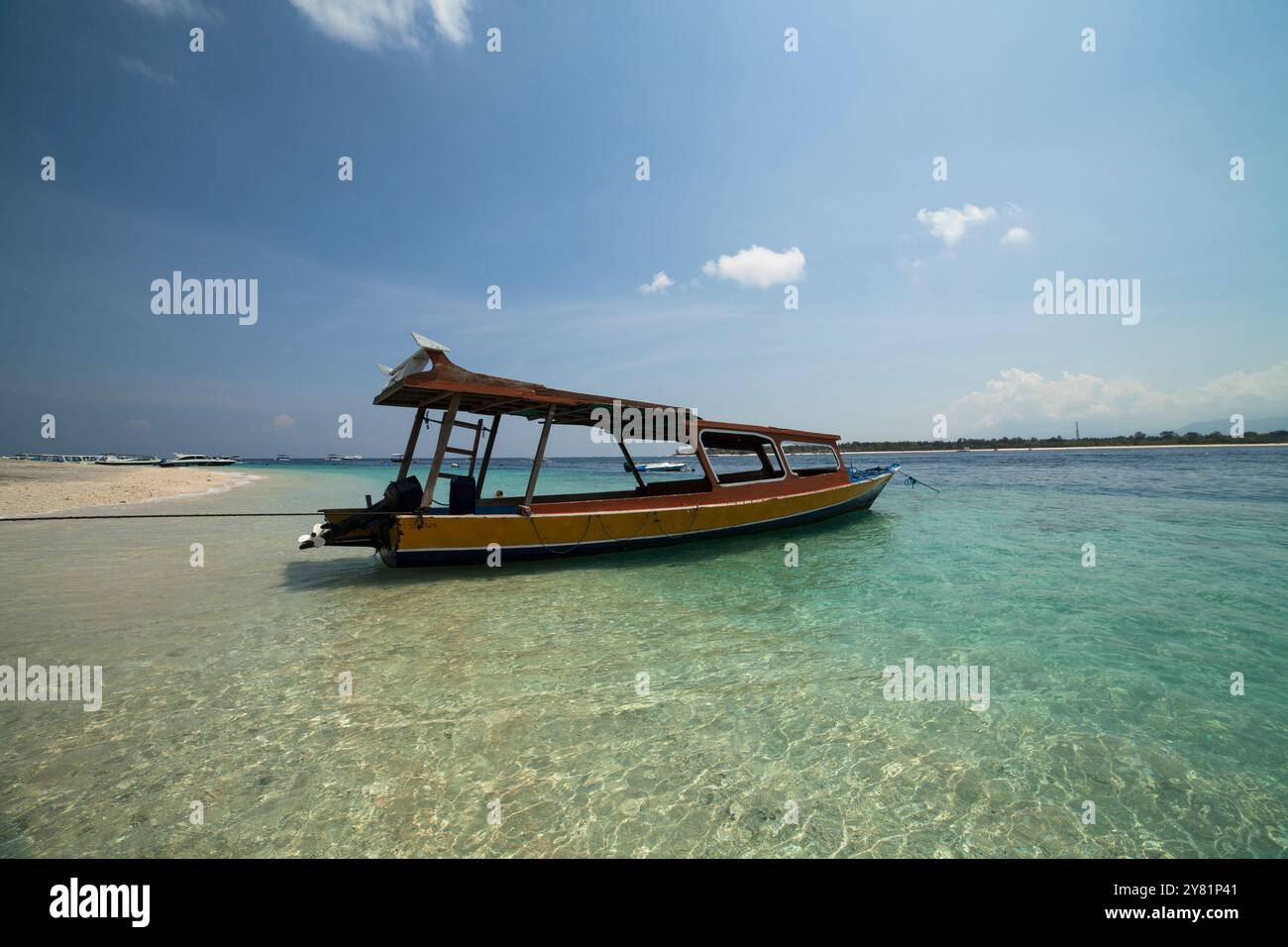 Boats at the coast of Gili Trawangan, Lombok Indonesia Stock Photo - Alamy