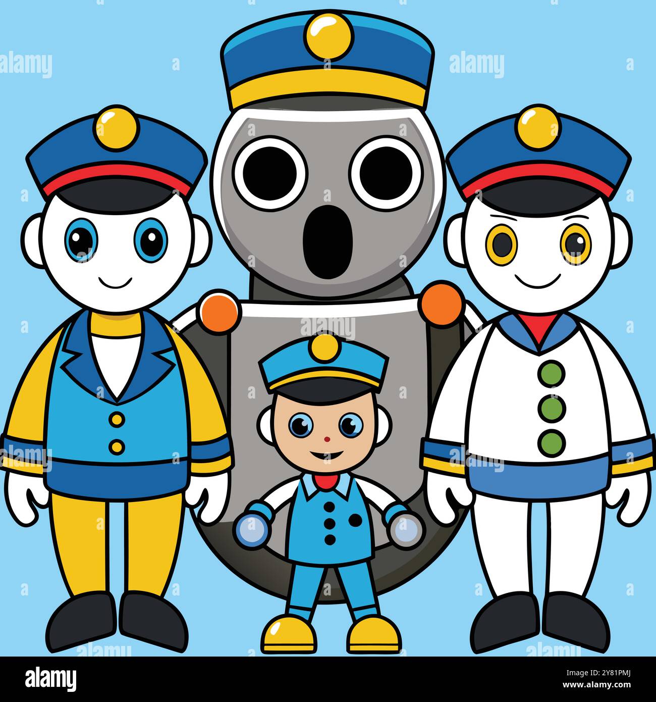 Uniforms blue yellow Stock Vector Images - Alamy