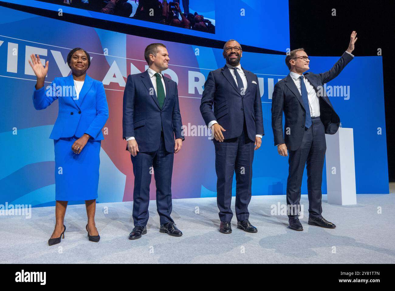 Birmingham UK. 02/10/2024, Four leader candidates (R-L) Tom Tugendhat ...
