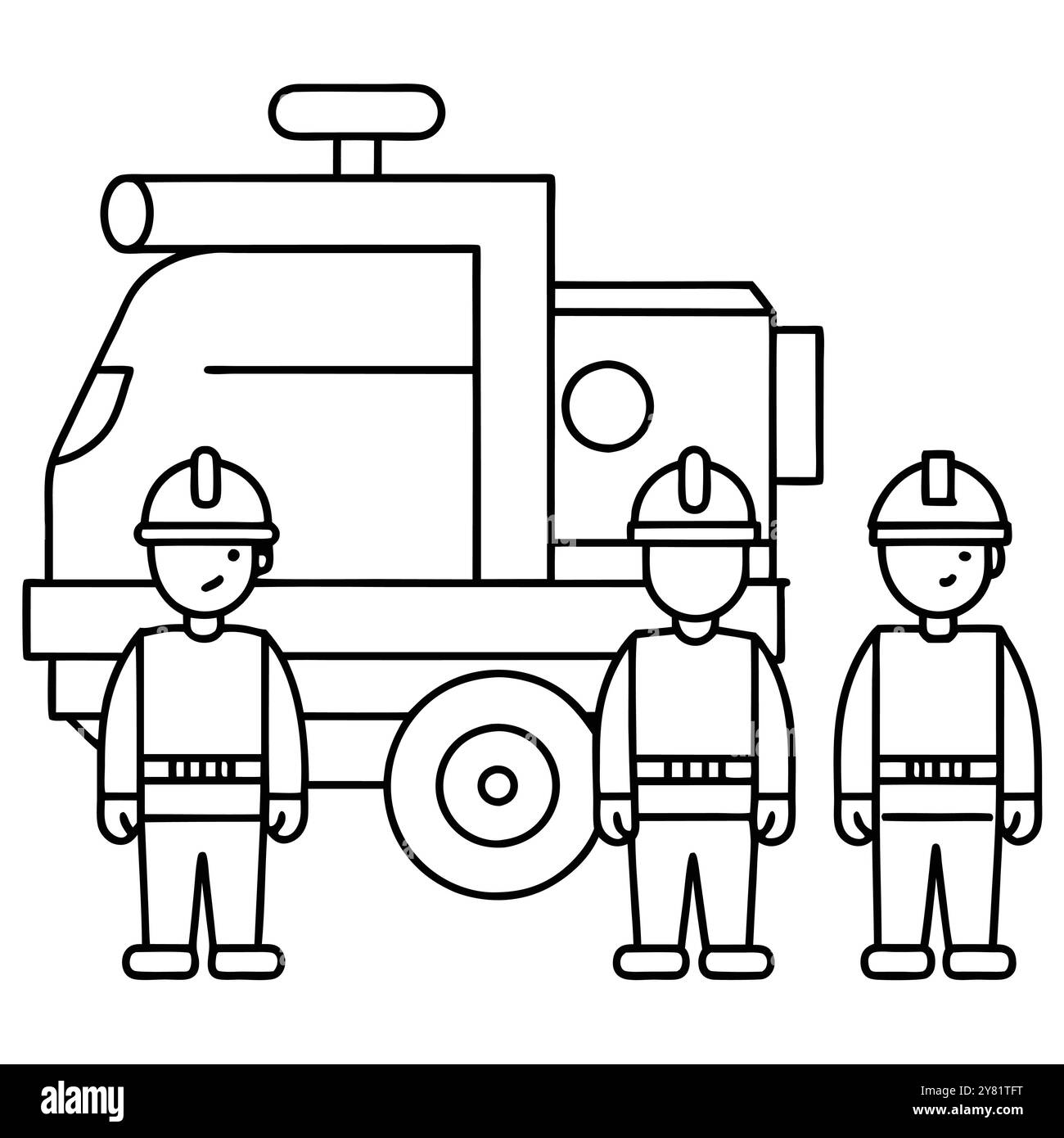Simple vehicle coloring pages for children hi-res stock photography and ...