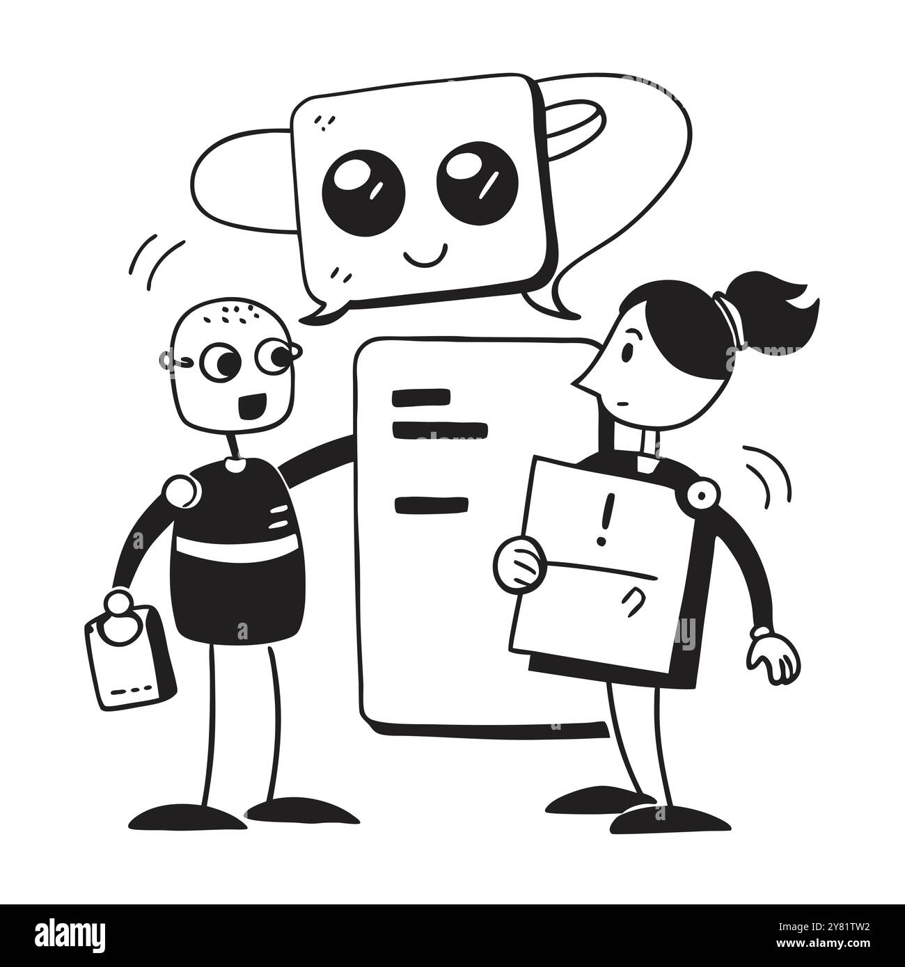 Human interacting ai icon hi-res stock photography and images - Alamy