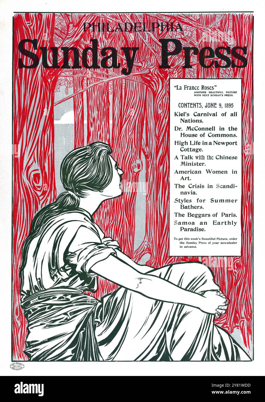 Advertisement poster for Philadelphia Sunday Press – June 9, 1895 ...