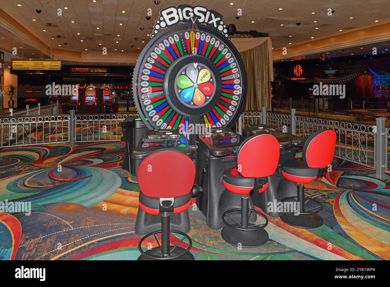 Nevada USA Sep 9 2021 The Big Six is a vertical wheel that will stop to ...